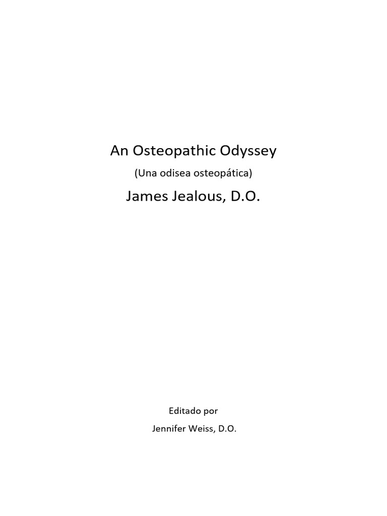 Una Odisea Osteopatica by James Jealous | PDF | Amor | Realidad