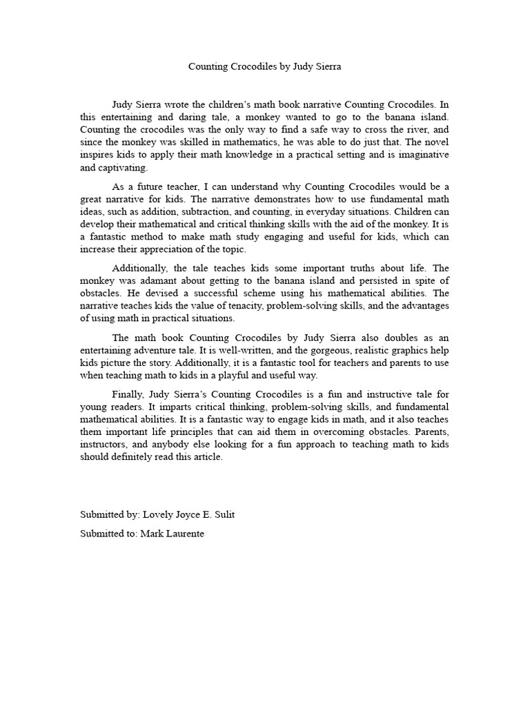 Counting Crocodiles by Judy Sierra | PDF