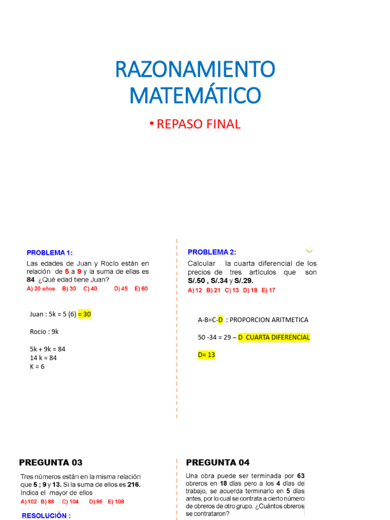 REPASO FINAL-RAZ MAT | PDF