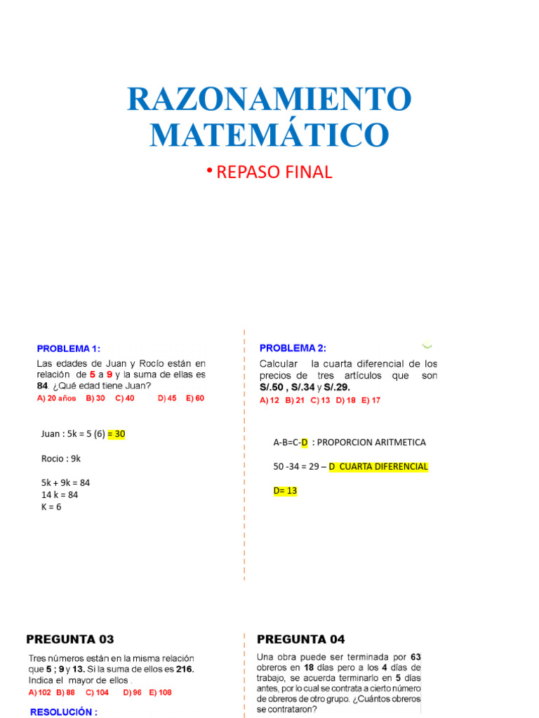 Repaso Final-Raz Mat | PDF