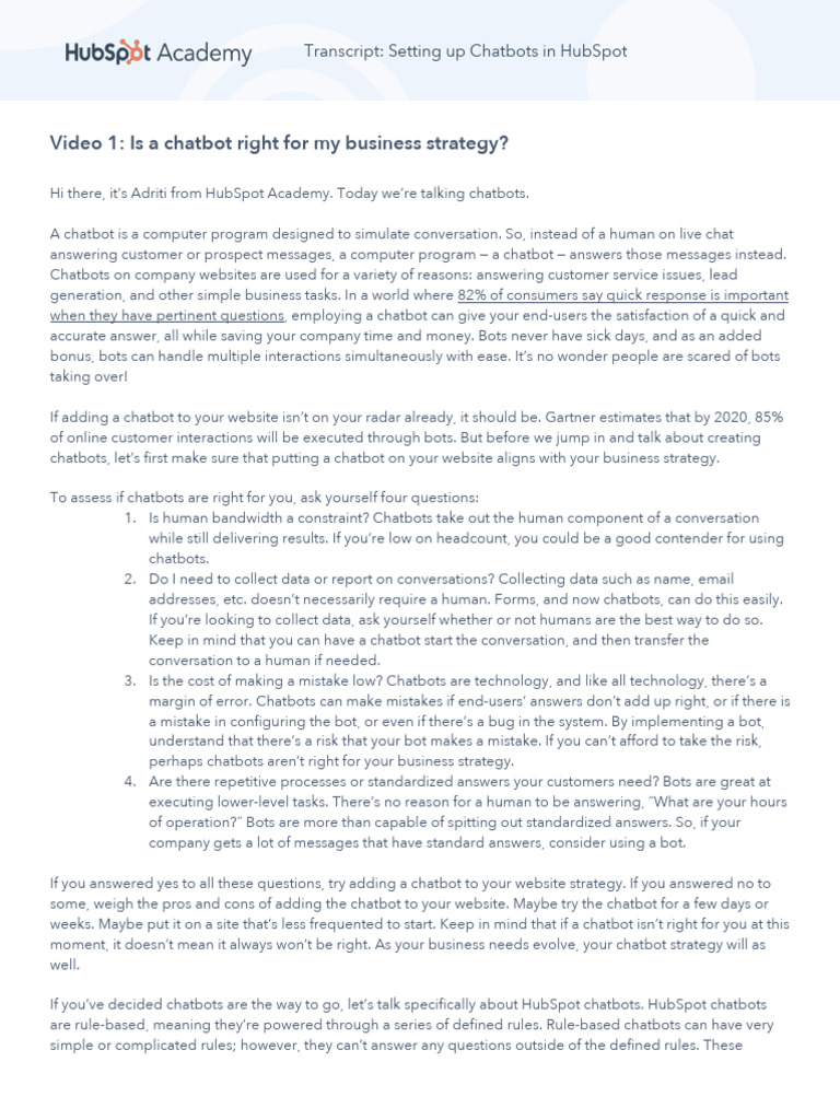 Chatbot transcript | PDF | Software | Computing