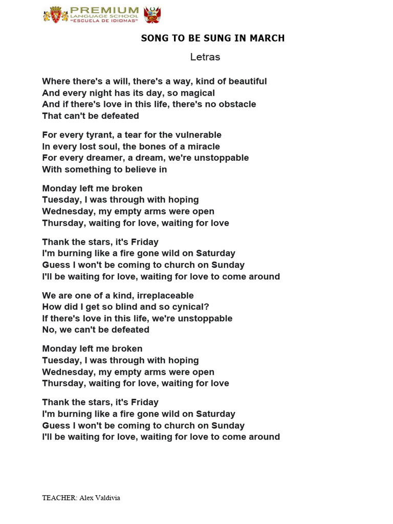 March Song Lyrics and Themes | PDF | Poetry