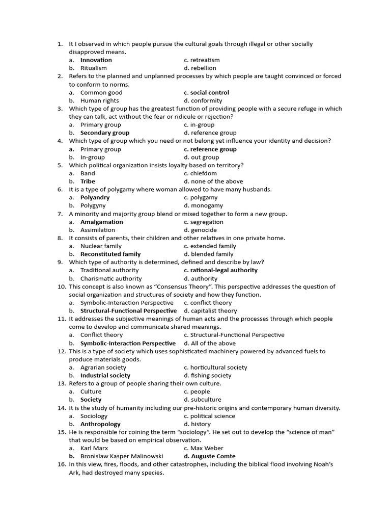 Nat Questionnaire | Download Free PDF | Family | Society