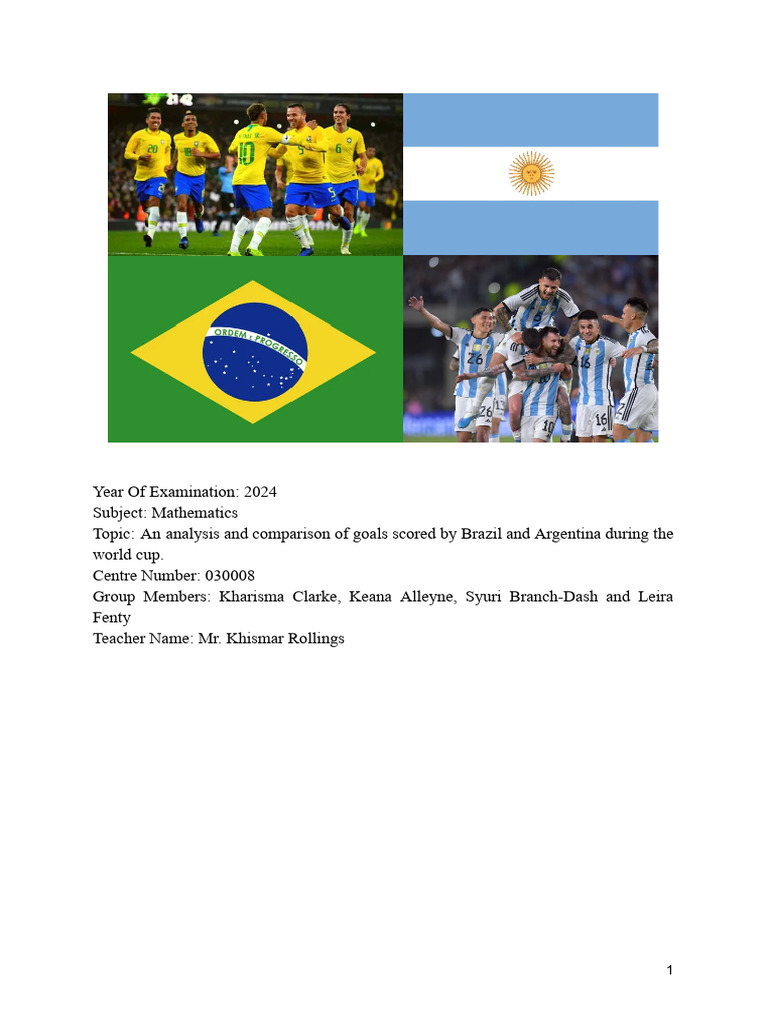 Mathematics SBA | PDF | Lionel Messi | National Sports Teams
