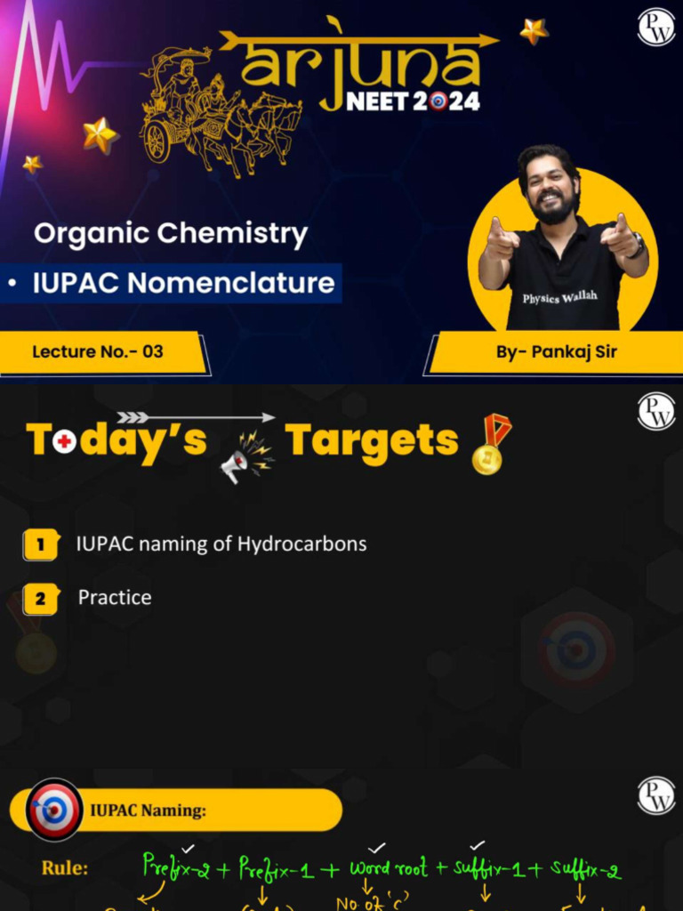 Nomenclature 03 - Class Notes - Arjuna NEET 2024 | PDF