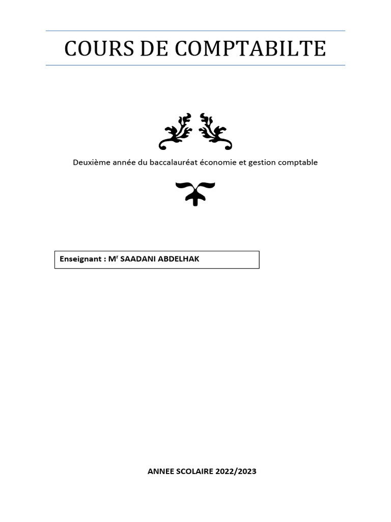 Cours de Comptabilite 2023 | PDF