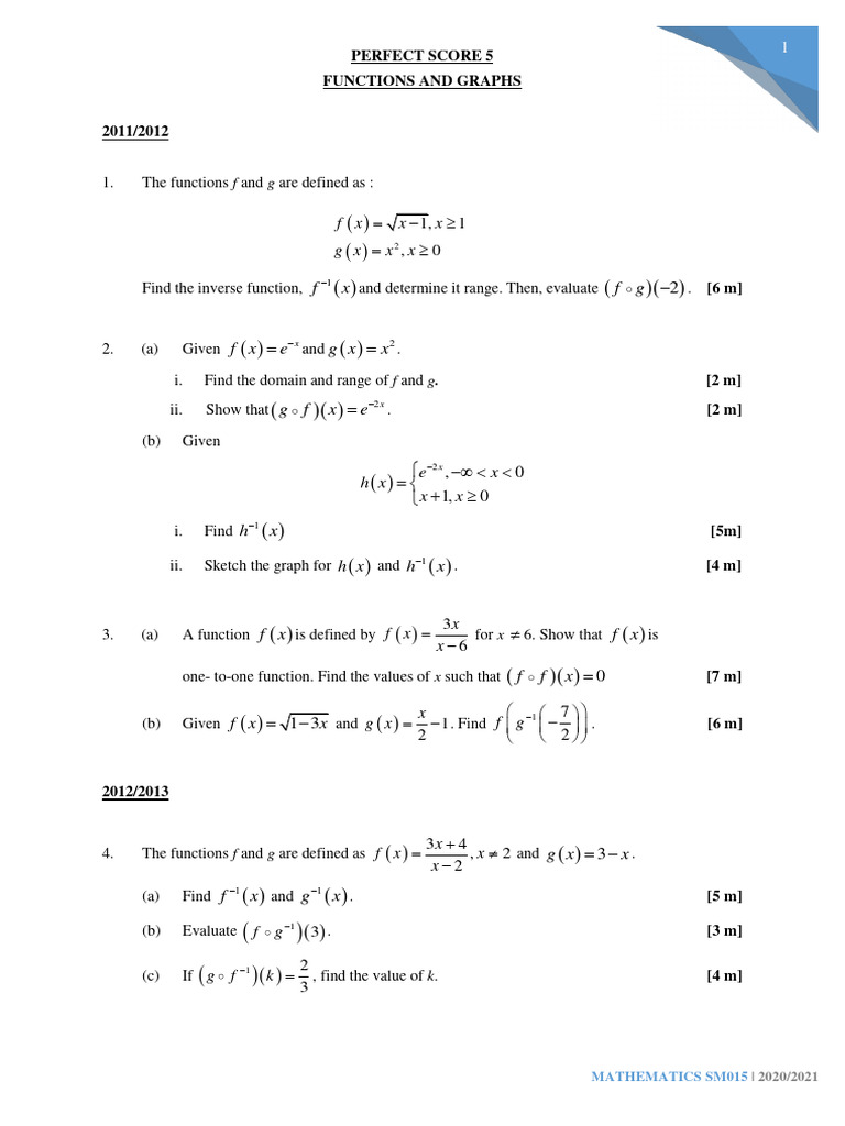 Perfect | PDF | Function (Mathematics) | Functions And Mappings
