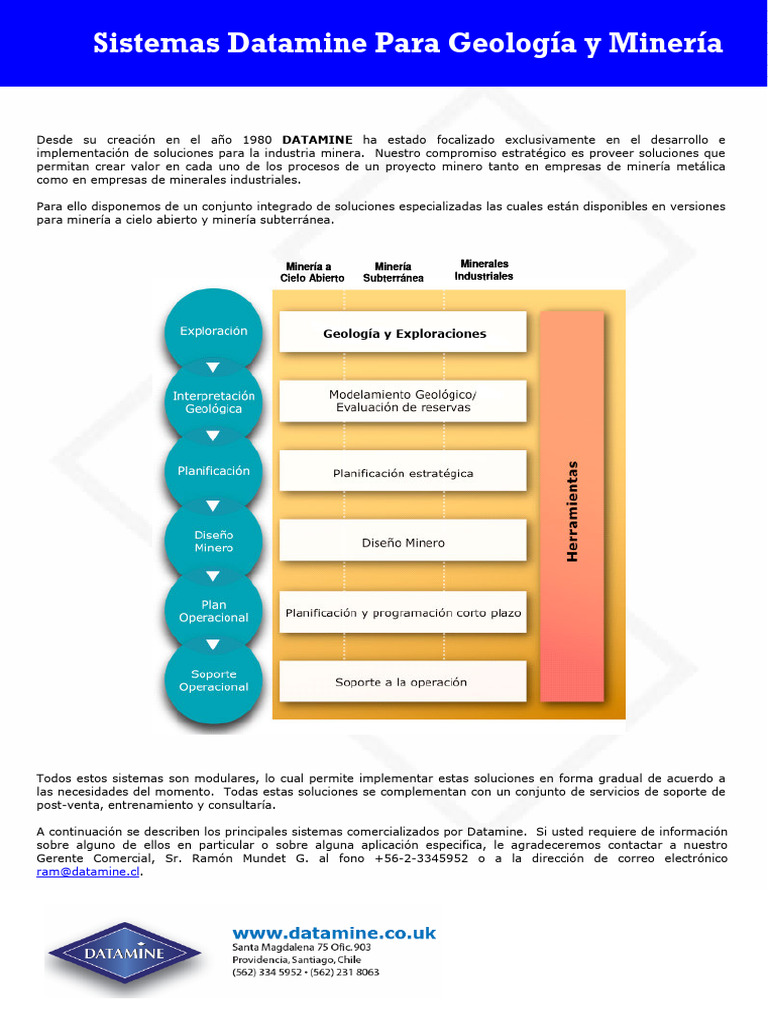 Soluciones Datamine para Minería | PDF | Minería | Bases de datos