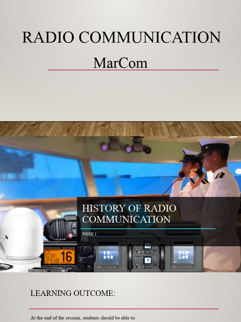 Marcomm Week 1 | Download Free PDF | Radio | Wireless
