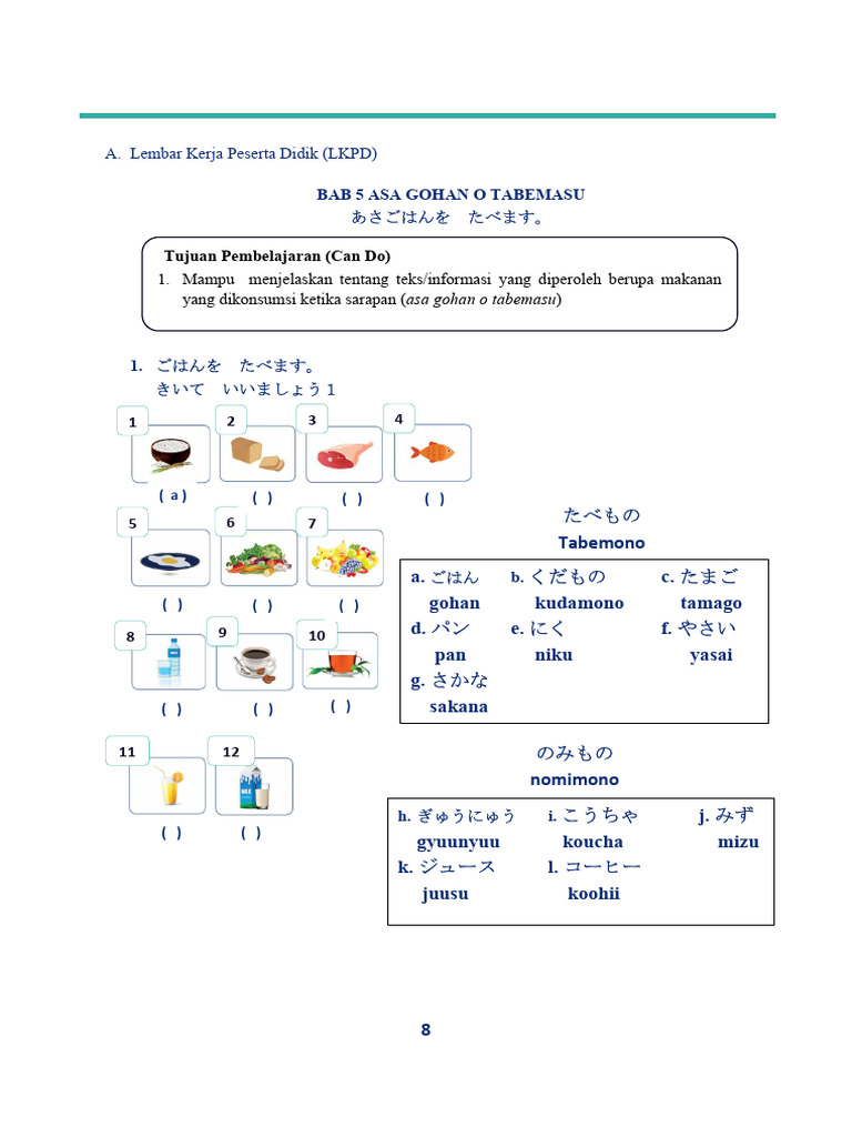 LKPD Asa Gohan | PDF