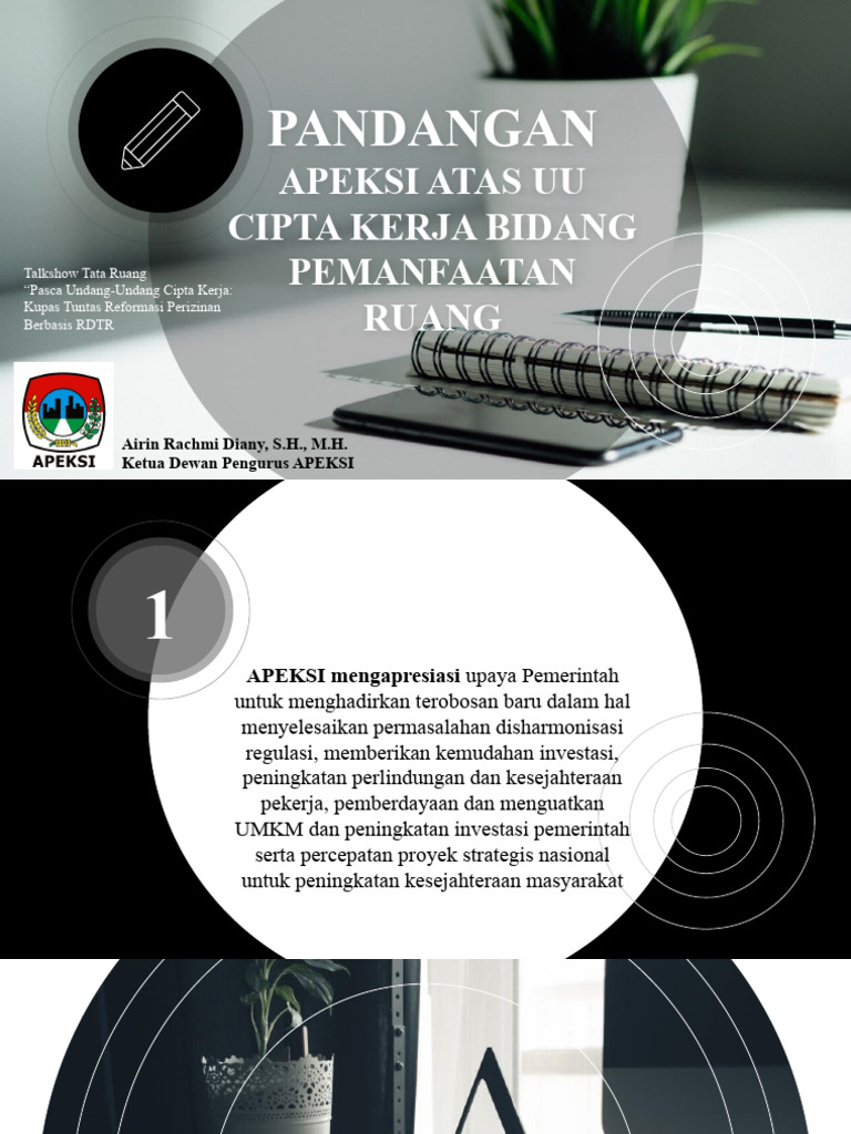 Catatan APEKSI Atas UU Cipta Kerja Bidang Pemanfaatan Ruang Final | PDF