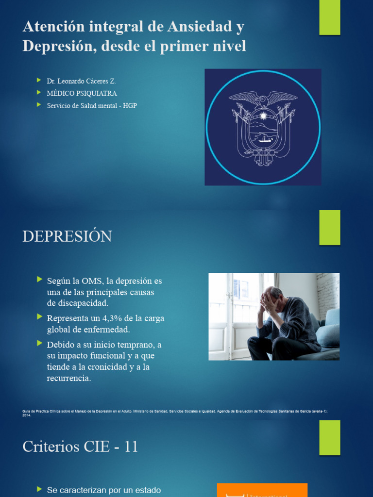 Atención Integral de Ansiedad y Depresión | PDF | Trastorno depresivo ...