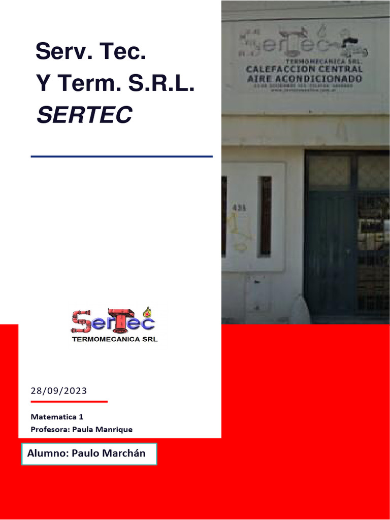 Informe sobre SERTEC: Servicios Termomecánicos | PDF | Business | Matemáticas