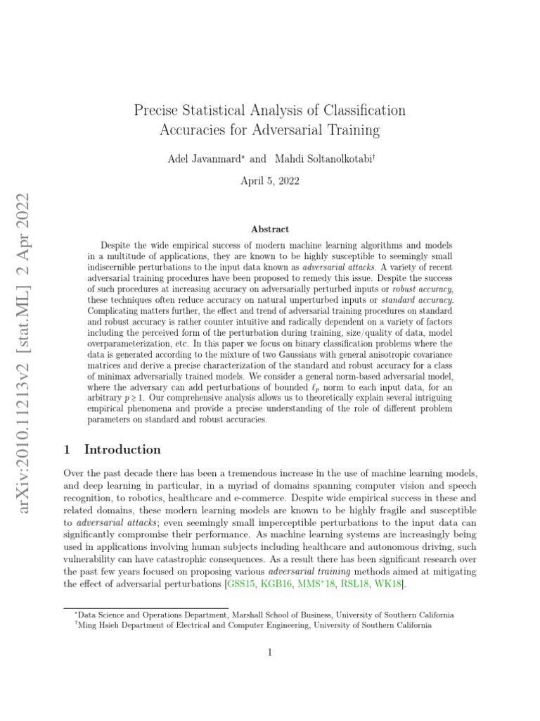 Precise Statistical Analysis of Classification | PDF | Statistical Classification | Accuracy And ...