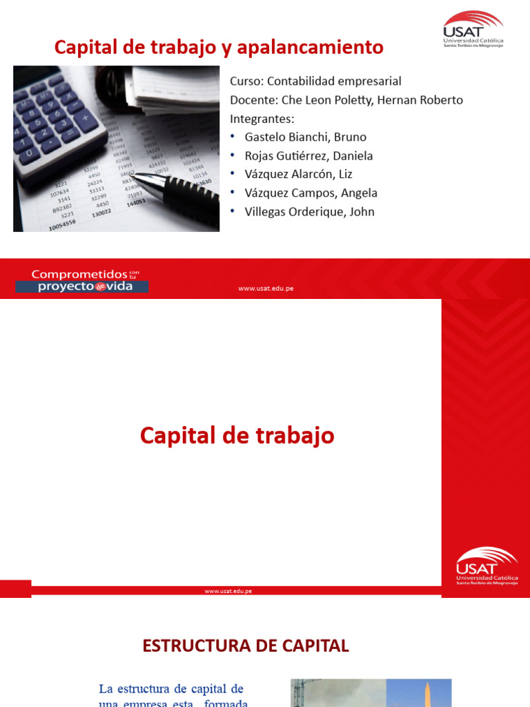 Capital de Trabajo y Apalancamiento | PDF | Apalancamiento (Finanzas) | Capital de trabajo