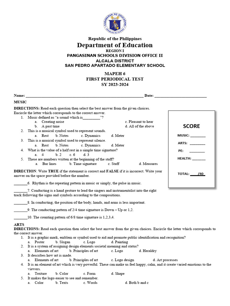 Mapeh 6 | PDF | Logos | Body Mass Index
