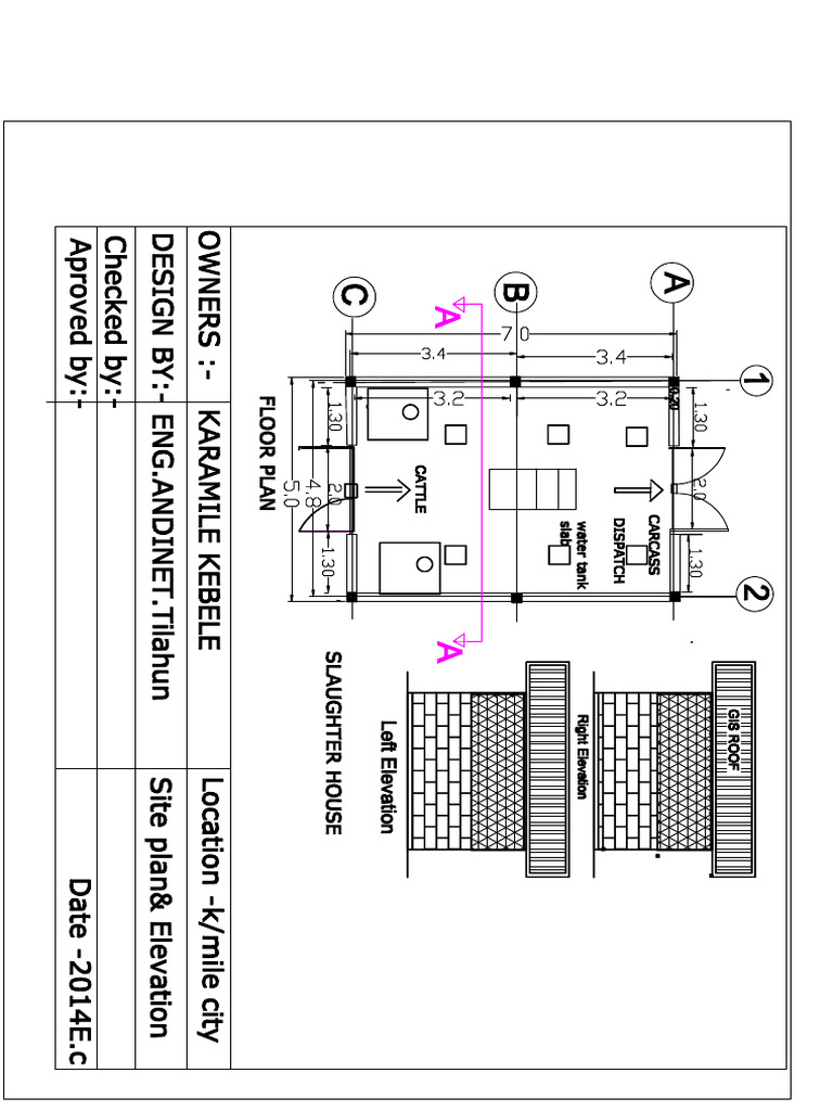 Floor Plan& Side Elevation-qeera Kmile | PDF