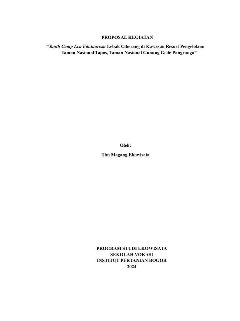 contoh proposal | PDF