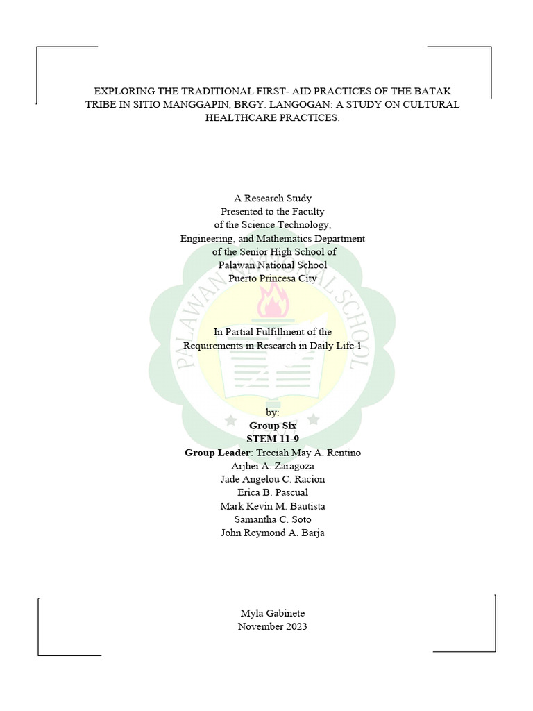 Group 6 - STEM 119 - Chapter 2 - Draft | PDF | Traditional Medicine | Health Care