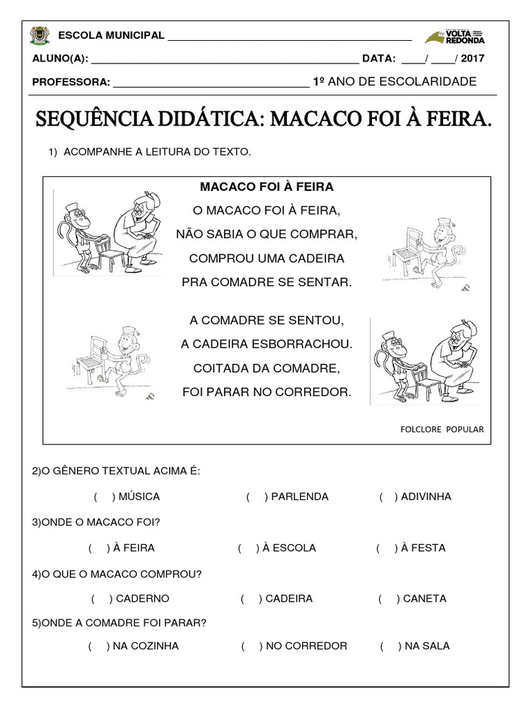 Sequência Macaco Foi Feira Completa | PDF | Frutas comestíveis | Fruta