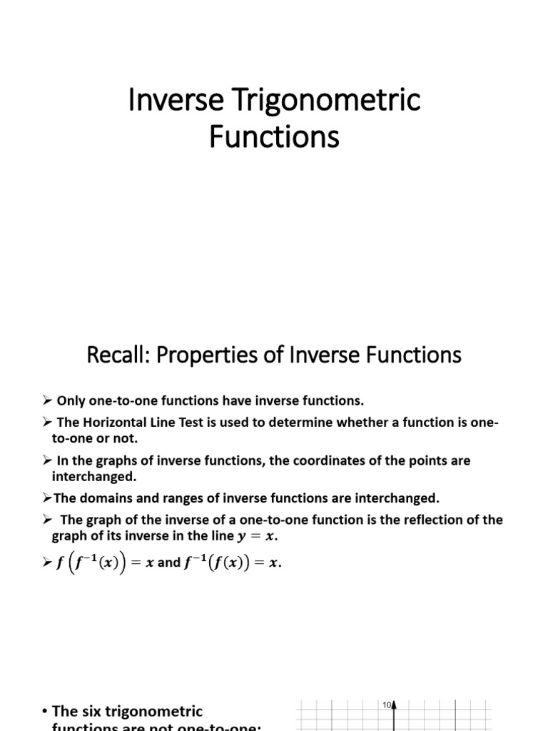 Precal2 2024 Inverse Trig Functions Done | PDF | Function (Mathematics) | Trigonometric Functions
