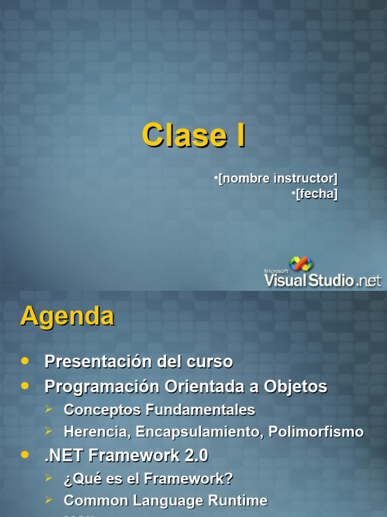 Clase I | PDF | .NET Framework | Programación orientada a objetos