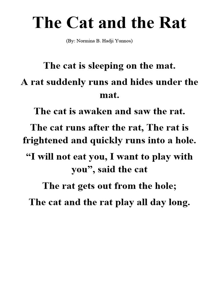 Cat and Rat: A Playful Tale | PDF | Mystery, Thriller & Crime Fiction ...