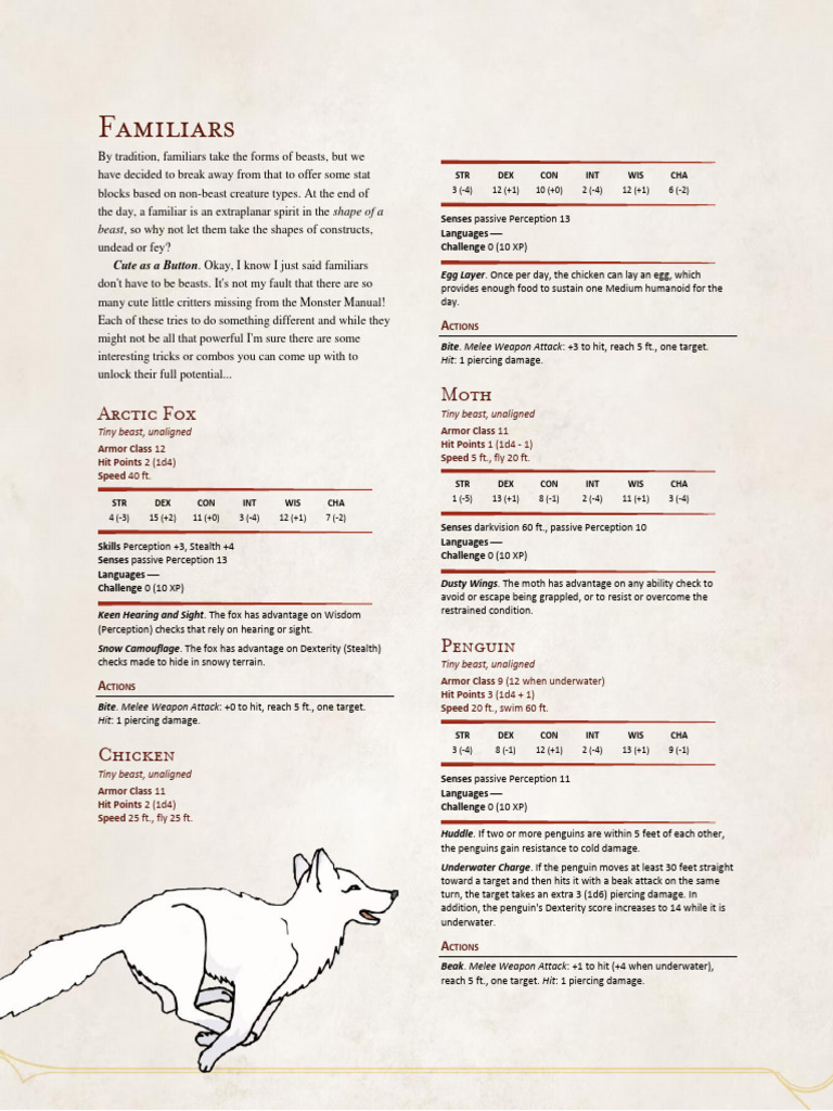 Familiars - Cute | PDF