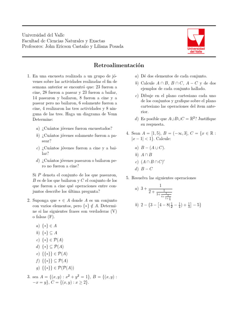 Retroalimentación | PDF | Matemáticas