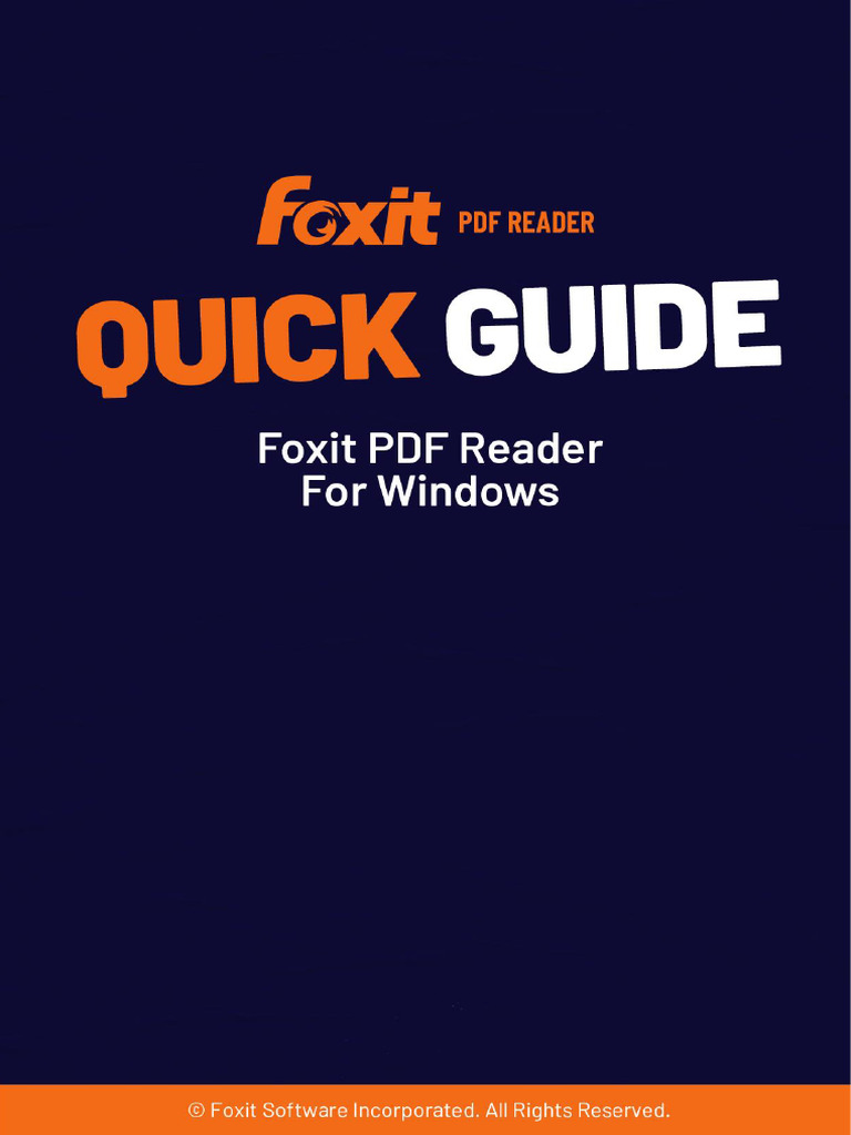 Foxit PDF Reader - Quick Guide | PDF