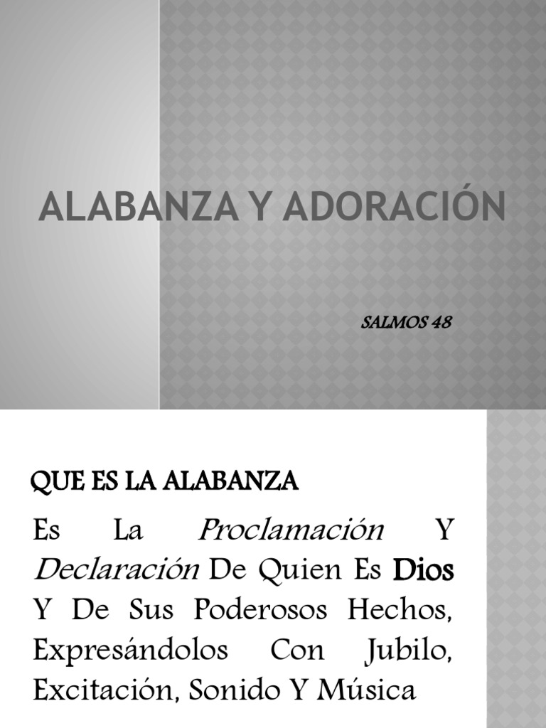 Alabanza y Adoración Bíblica | PDF | Salmos