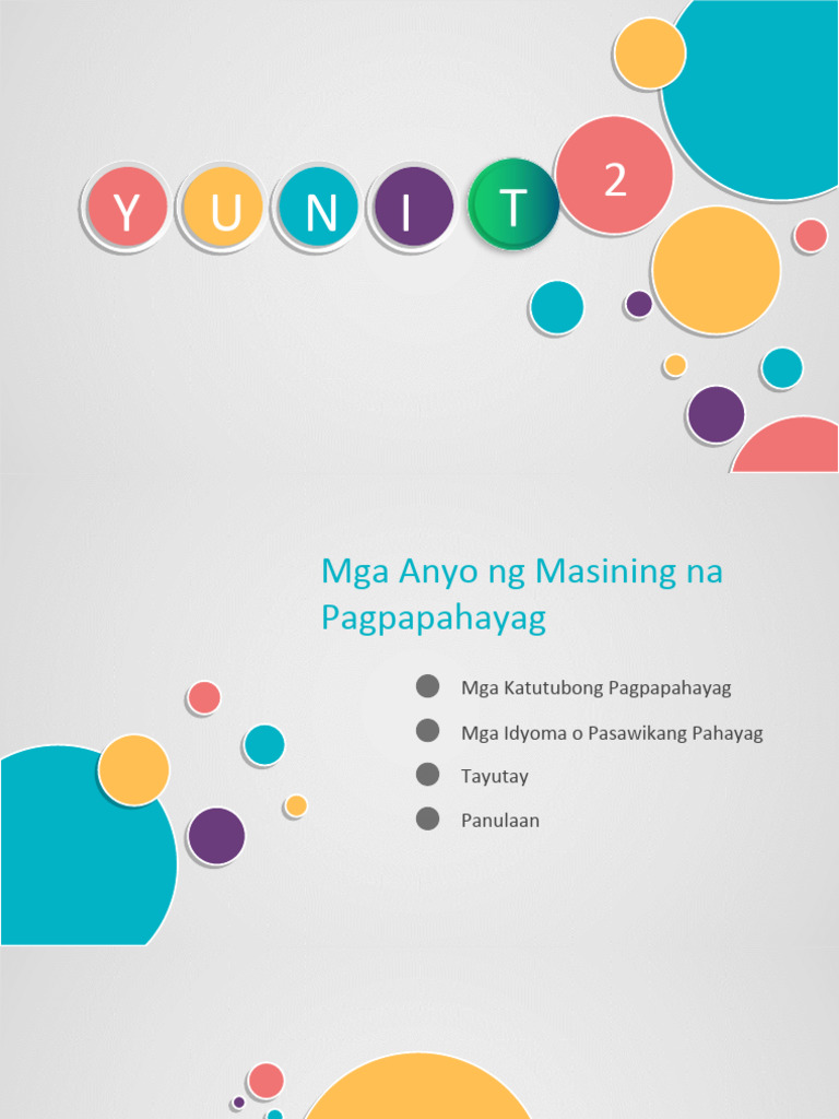 2 Mga Anyo NG Masining Na Pagpapahayag | PDF