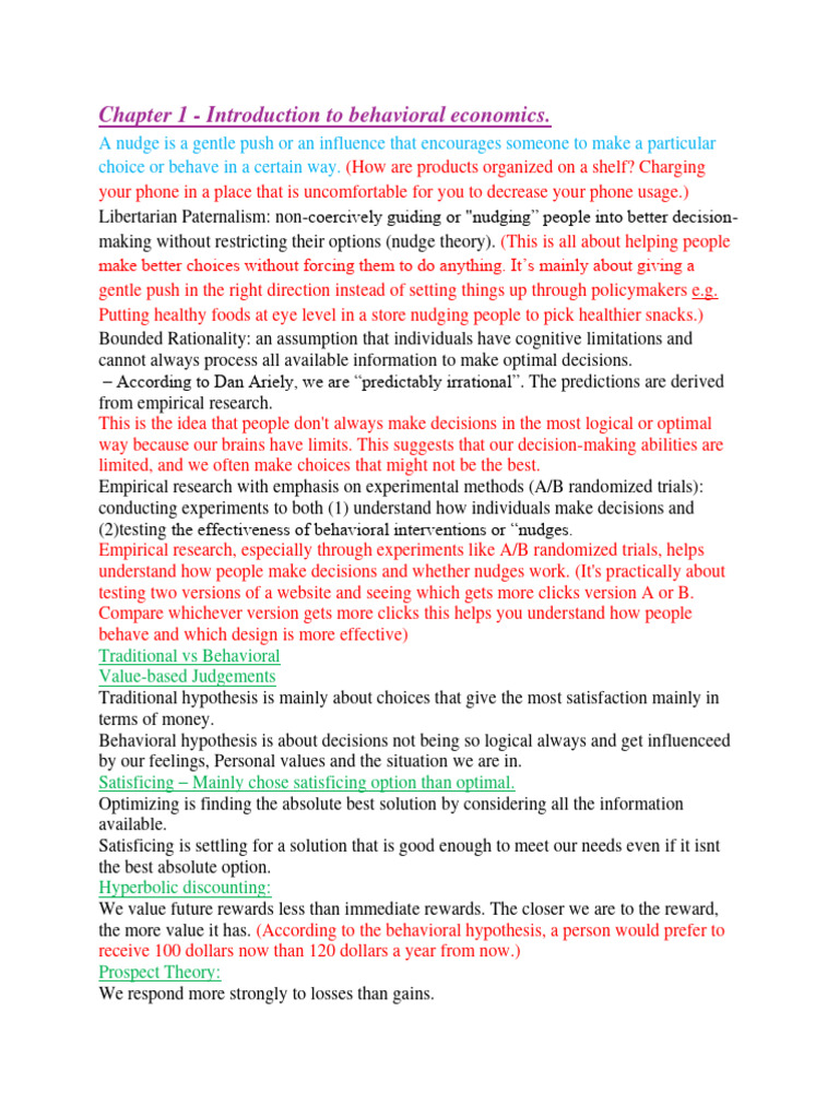 Introduction To Behavioral Economics | Download Free PDF | Decision ...