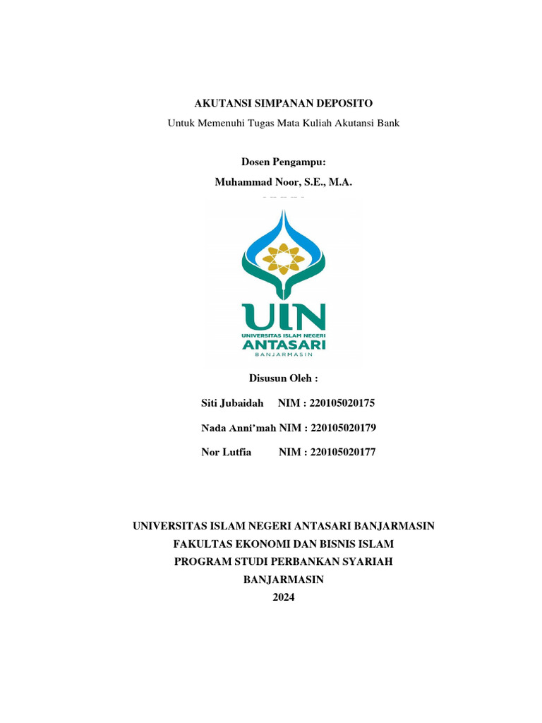 Kel-3 Akuntansi Simpanan Deposito | PDF