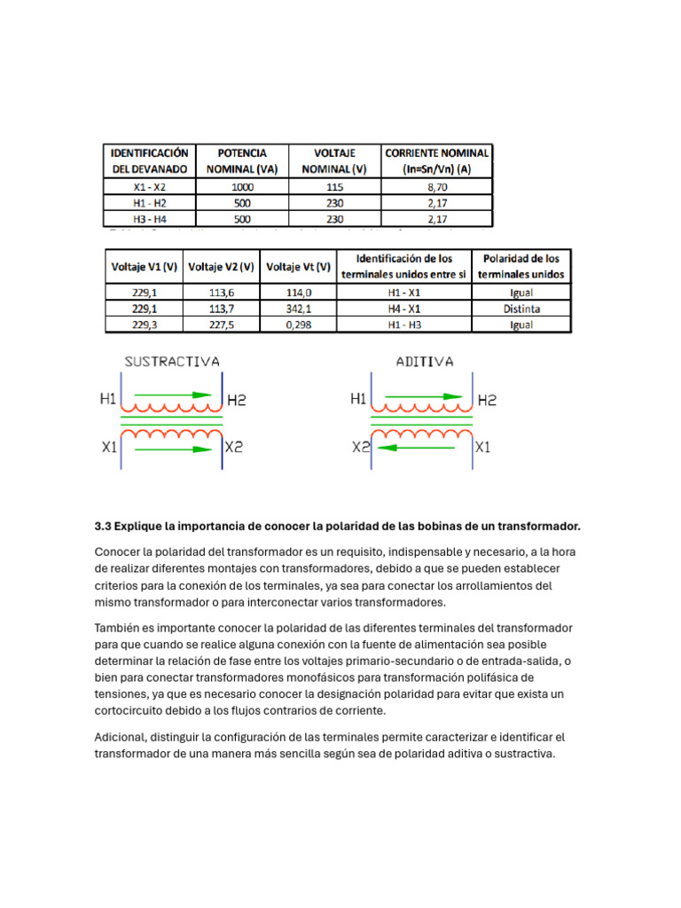 Conexiones y Polaridad en Transformadores | PDF | Transformador | Corriente eléctrica