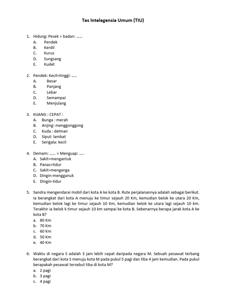 Soal Try Out TIU Kedinasan | PDF | Olahraga & Rekreasi | Seni & Disiplin Bahasa