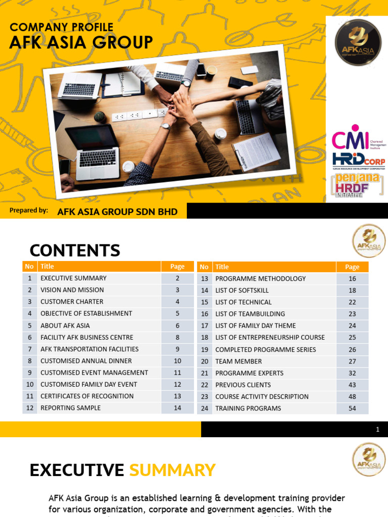Afk Asia Company Profile | PDF | Business