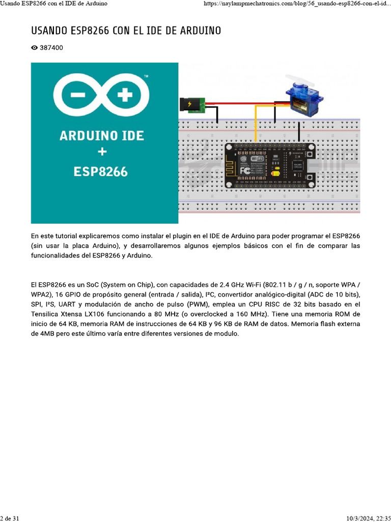 Esp 8266 Ide | PDF | Redes | Internet y web