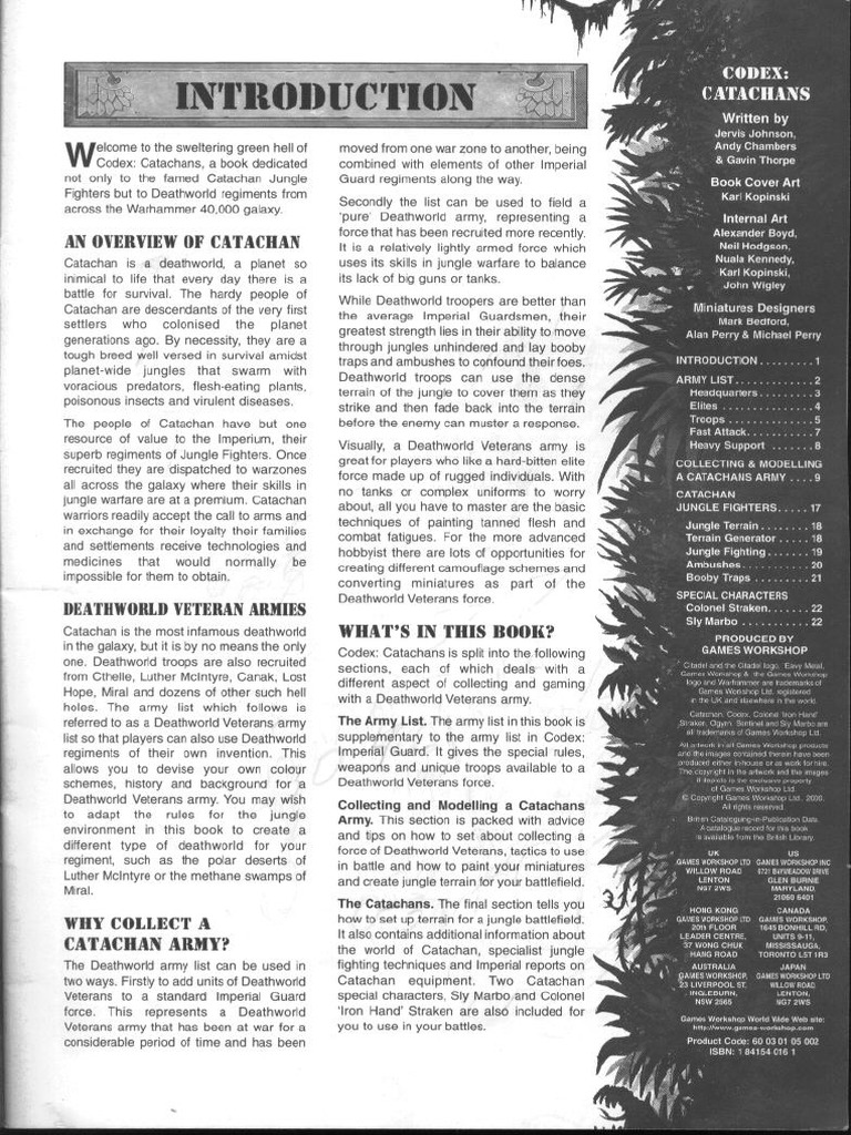 Warhammer 40k - Codex - Catachan | PDF