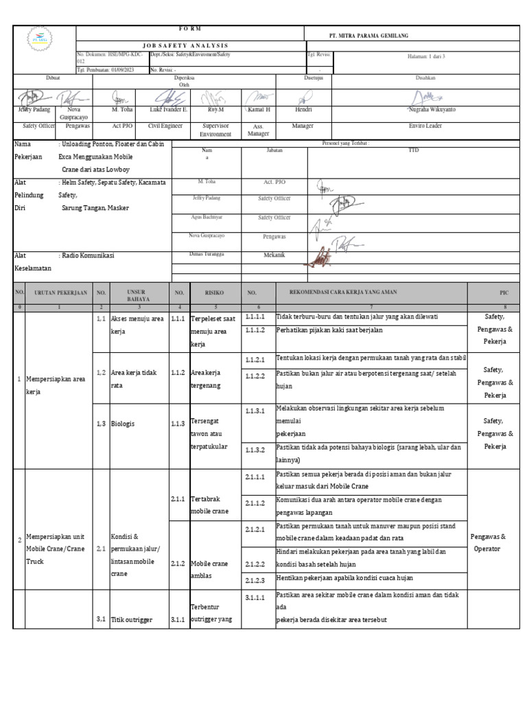 Unloading Ponton, Floating Dan Cabin Exca | PDF