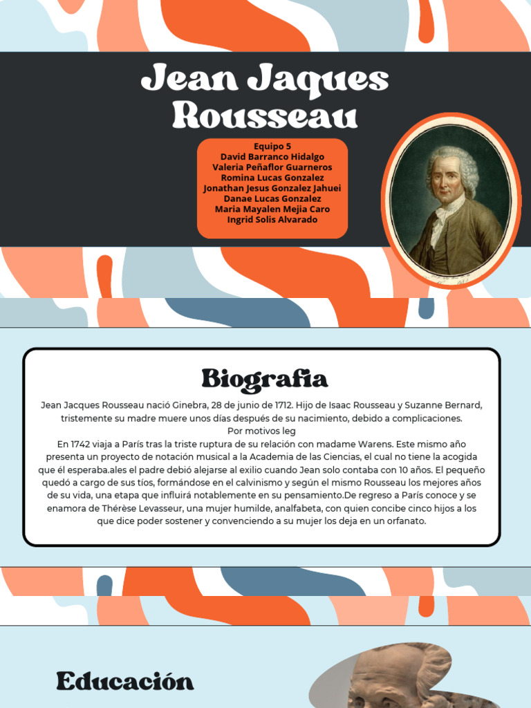 Biografía y legado de Rousseau | PDF | Jean-Jacques Rousseau