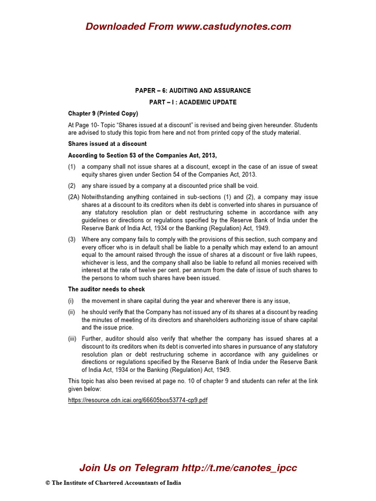 CA Inter Auditing RTP Nov22 | PDF | Financial Audit | Audit