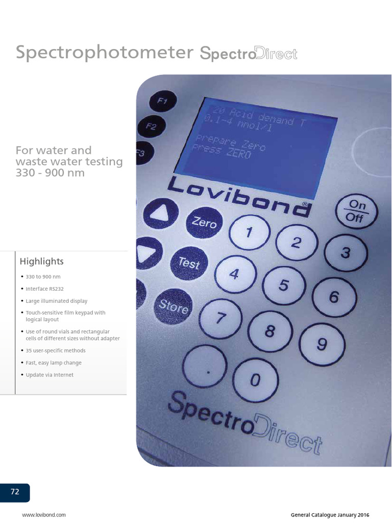 SpectroDirect Jan 2016 General | PDF | Spectrophotometry | Metrology