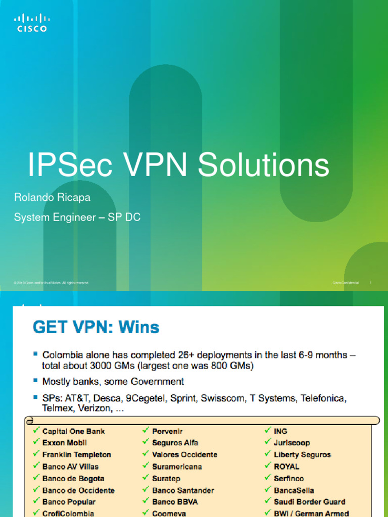 Soluciones IPSec VPN | PDF | Criptografía | Edad de información