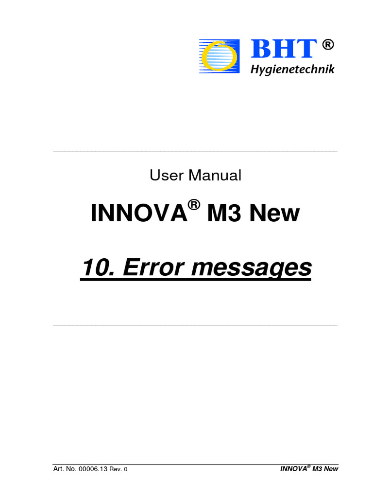 00006.13 M3New UM 10 Error Messages E Rev. 0 | PDF | Computing