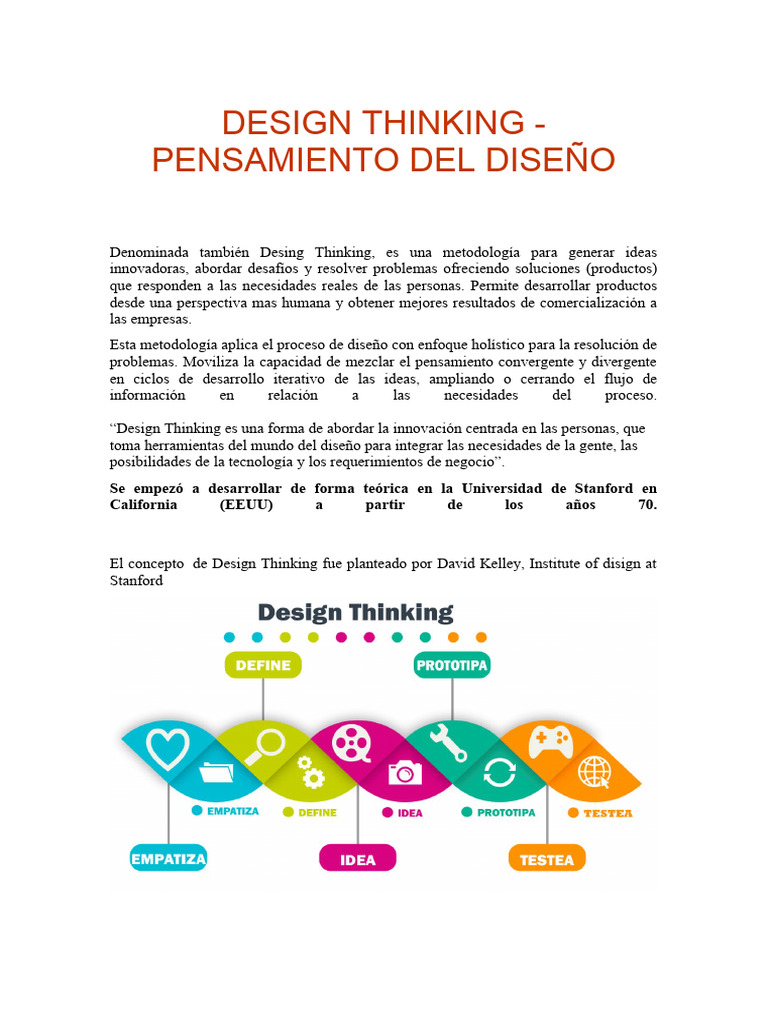 Design Thinking | PDF | El pensamiento de diseño | Pensamiento