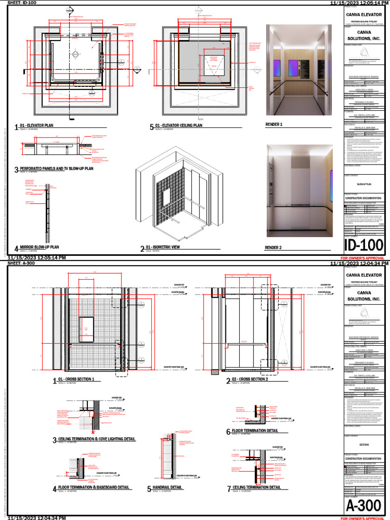 EA-Canva Elavator Drawings - For Approval - Organized | PDF ...