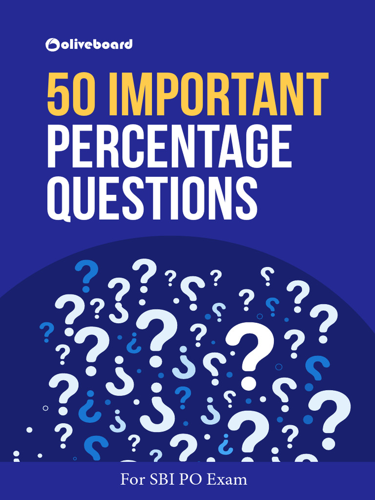 Percentage Practice Qs | Download Free PDF | Percentage | Consumption ...