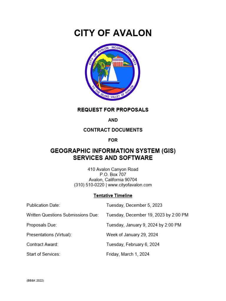 GIS RFP 12-05-2023-Final | PDF | Employment | Request For Proposal