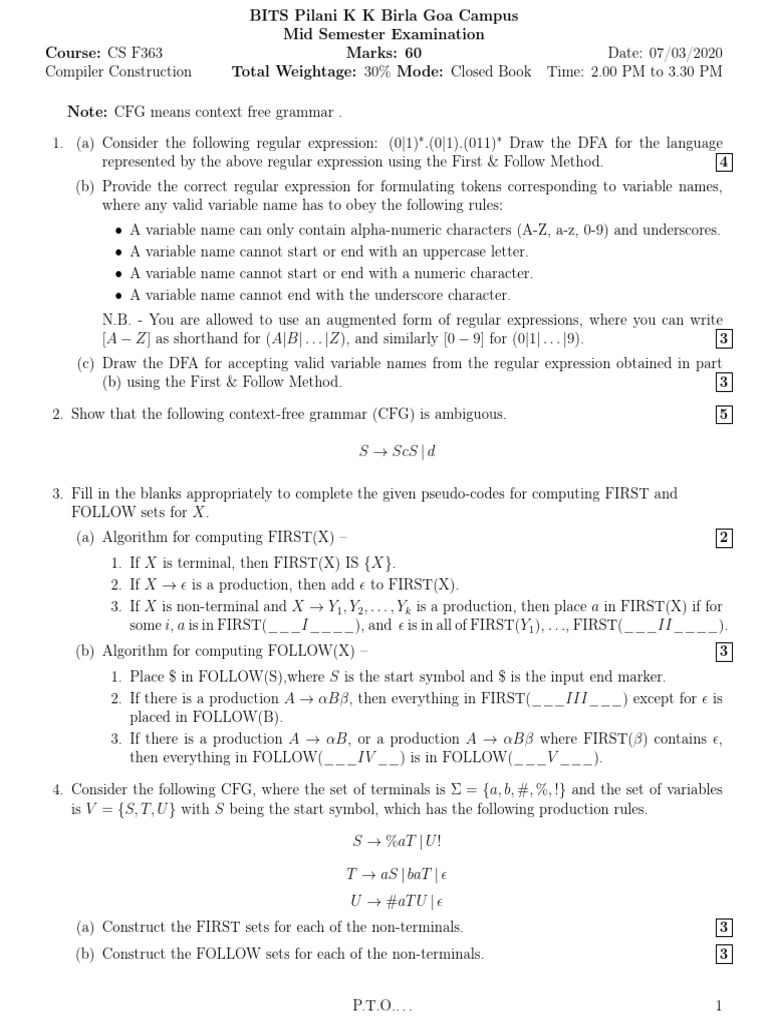 CSF363 | PDF | Computer Science | Mathematical Logic